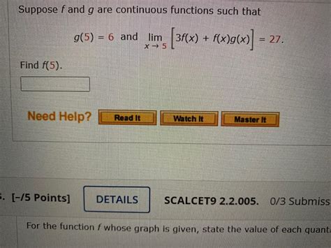 solved suppose fand g are continuous functions such that
