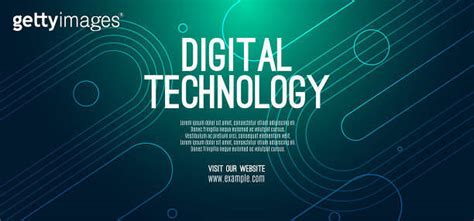 Digital Technology Speed Connect Blue Green Background Cyber Nano Information Abstract