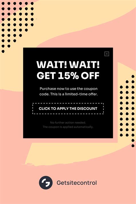 exit intent popup featuring a discount coupon intentions how to