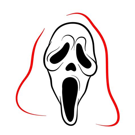 Scream Mask Drawing