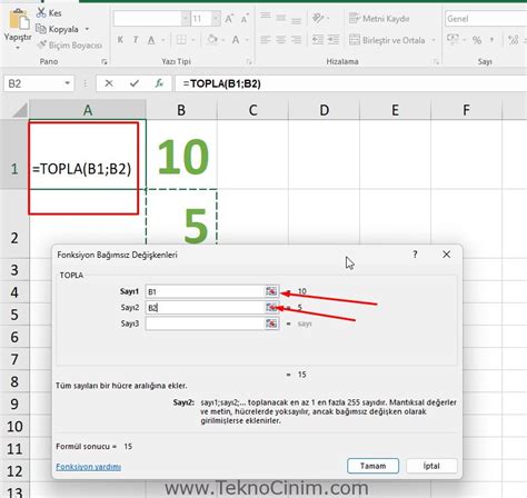 Excel Formül Yazma Teknocinim