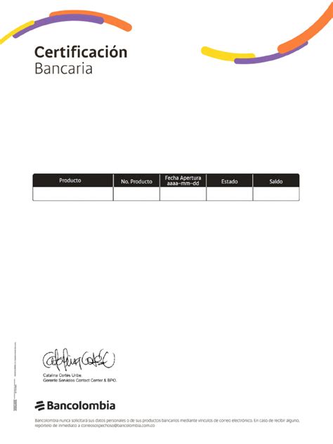 Certificado Bancario Pdf