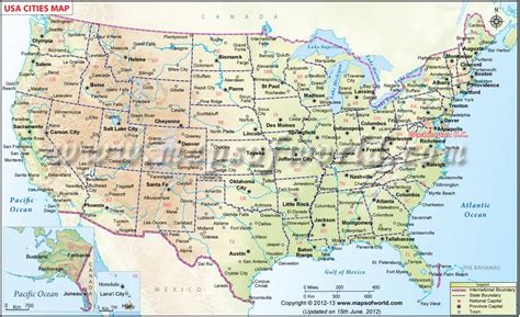 Usa Cities Map Cities In Usa List Of Us Cities Map Artofit
