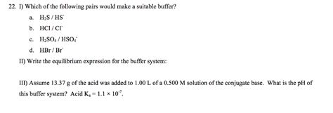 Solved Which Of The Following Pairs Would Make A Suitable