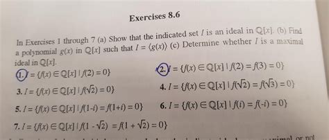 Solved Exercises In Exercises Through A Show That Chegg Com