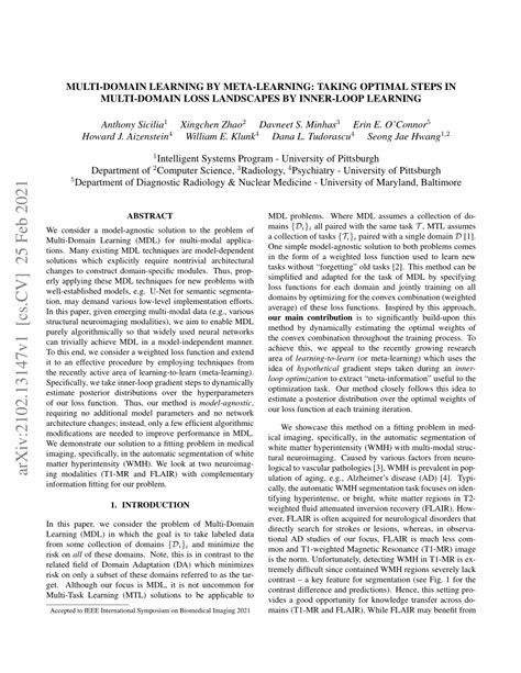 pdf multi domain learning by meta learning taking optimal steps in