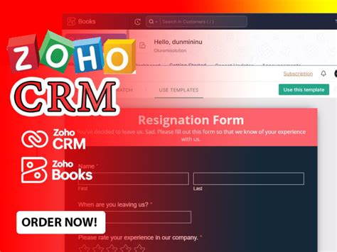 setup zoho crm books zoho form application and workflows by