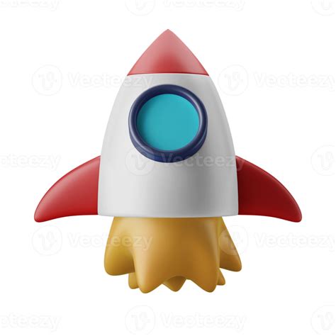 Rocket Spaceship Launch 3d Icon Illustration 10881293 Png