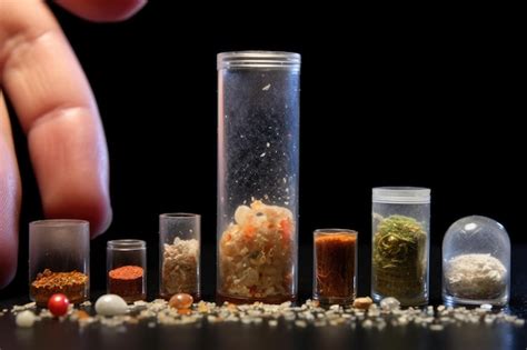 Premium Ai Image Comparison Of Microplastic Sizes Under The