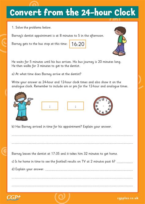 Converting From The 24 Hour Clock Problems Foundation Year 4 Cgp Plus