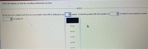 Answered Fill In The Blanks So That The Resulting Statements Are True