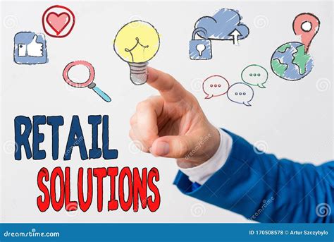 Writing Note Showing Retail Solutions Business Photo Showcasing Process Of Promoting Greater