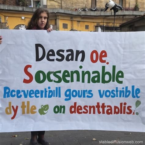 Sustainable Development Disadvantages Poster Stable Diffusion Online