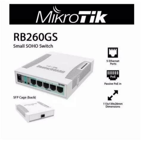 Jual Mikrotik Rb260gs Css106 5g 1s 5port Gigabit 1 Sfp Shopee Indonesia