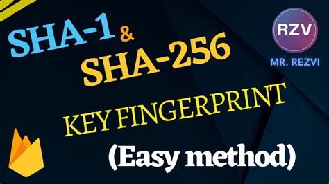 How To Generate Sha 1 And Sha 256 Key Fingerprint And Add Into Firebase Project Using Cmd Easy