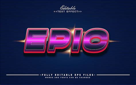 Premium Vector Modern Epic Editable Text Effect