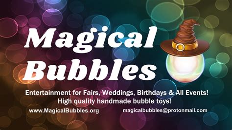 Magical Bubbles Professional Performances And Toys Soap Bubble Powder