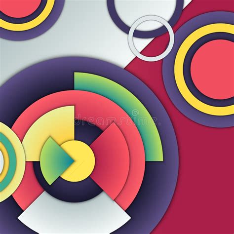 Colorful Gradient Circle Background Abstract Geometric Stock Vector