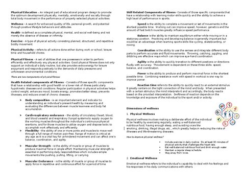 Pathfit Womp Physical Education An Integral Part Of