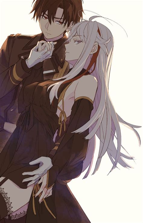 Two Anime Characters Are Hugging Each Other