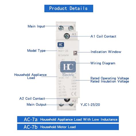 20a 2no 2p Household Ac 220v Din Rail Modular Contactors