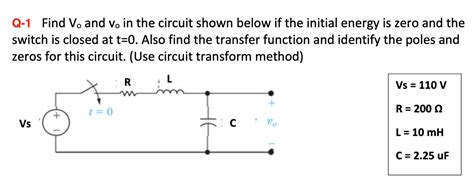 Solved Q−1 Find V0 and v0 in the circuit shown below if the | Chegg.com
