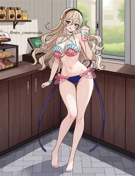 Rein Creamsoda Feh Fire Emblem Heroes Female Corrin Cipher Shell Bikini Fire Emblem
