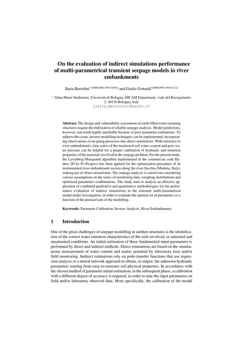 Pdf On The Evaluation Of Indirect Simulations Performance Of Multi Parametrical Transient