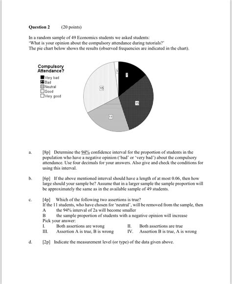 Solved Question 2 20 ﻿pointsin A Random Sample Of 49