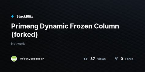 Primeng Dynamic Frozen Column Forked StackBlitz