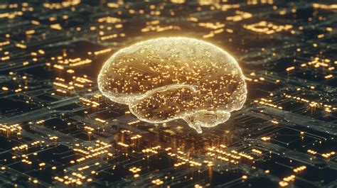 Futuristic Glowing Brain Illustrating Ai and Intelligence Concepts. Concept of Artificial Neural ...