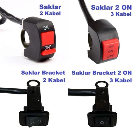 Saklar Power Switch On Off Lampu Tembak Sorot Led Motor Stang Outdoor Led Bracket Breket Spion