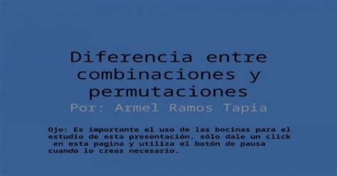 Download Pptx Powerpoint Diferencia Entre Combinaciones Y Permutaciones