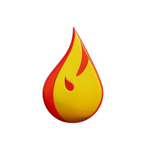 Flame 3d Rendering Icon Illustration 28246044 Png