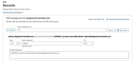Configuring A Dmarc Record For Siteground Email Marketing Siteground Kb