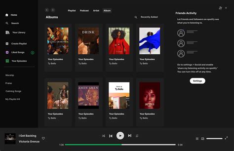 Spotify Ui Replicate Behance Behance