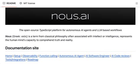 Nous An Open Source Typesscript Platform For Building Autonomous Ai