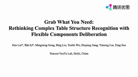 Grab What You Need Rethinking Complex Table Structure Recognition With Flexible Components