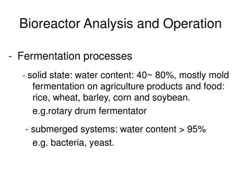 Ppt Bioreactor Analysis And Operation Chapter 9and10 Textbook Powerpoint Presentation Id227283
