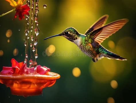 Humming Bird Feeding Stock Illustration Illustration Of Bird 294981068