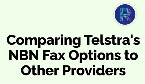 Comparing Telstra S Nbn Fax Option To Providers Rosh Tech