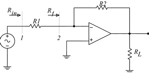 Inverting Amplifier Showing Input Resistance Download Scientific Diagram