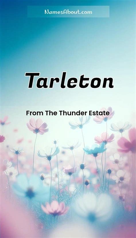 Tarleton Name Meaning And Origins Nicknames Sibling Ideas