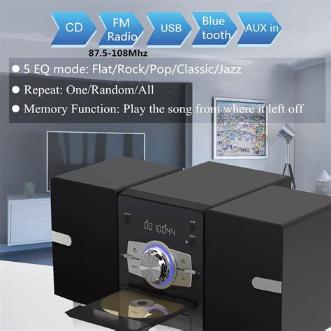Mua Home Stereo System With CD Player FM Radio Bluetooth AUX In USB In Earphone Jack Remote