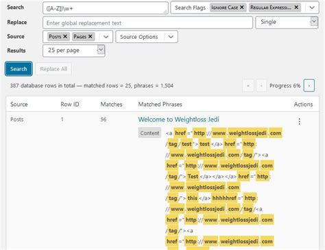Search Regex For WordPress WP Solver