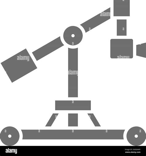 Digital Movie Camera On Dolly Rails Grey Icon Stock Vector Image And Art Alamy