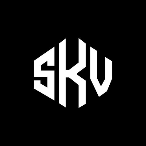 SKV letter logo design with polygon shape. SKV polygon and cube shape ...