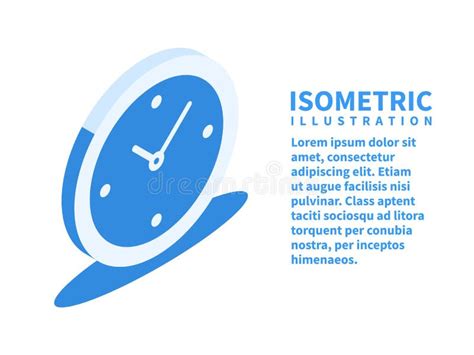 Timer Clock Icon Isometric Template For Web Design In Flat 3d Style