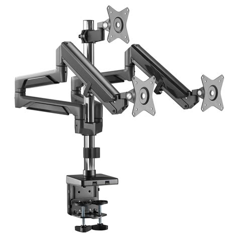 Buy Brateck Ldt37 C036up Mounted Triple Monitor Arm Space Grey Ldt37