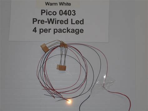 Ip163 Warm White 0402 Pico Pkg 4 Led Pre Wired Lights4models
